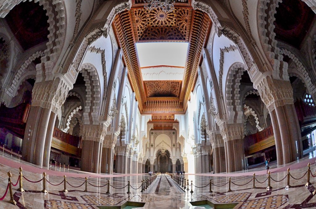 The Great Hassan II Mosque, fifth largest mosque in the world